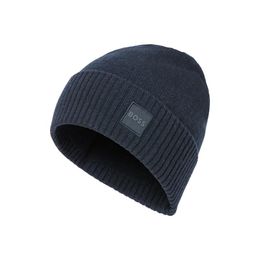 BOSS Orange Beanie »Akaio_R_Hat« Ton in Ton Logo-Badge Dark Blue 404
