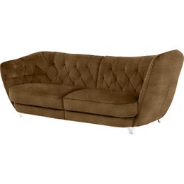 LEONIQUE Big-Sofa »Retro« stylischer Hochlehner bronzo