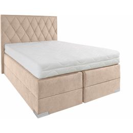 Westfalia Schlafkomfort Boxspringbett dunkelbeige