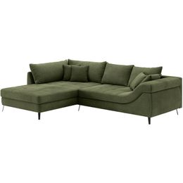 MR. COUCH Ecksofa »Portofino, L-Form« Mit Kaltschaumpolsterung, bis 140 kg belastbar Memphis 12 green