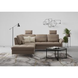 Inosign Ecksofa &raquo;Palm Beach L-Form&laquo; Federkern, mit Sitztiefenverstellung, wahlweise mit Bettfunktion grau 98%Polyester, 2%Polyamid