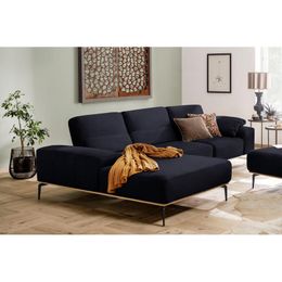 W.Schillig Ecksofa »run, Designsofa mit tollem Sitzkomfort, bequem, L-Form« mit Holzsockel, Füße in Schwarz pulverbeschichtet, Breite 319 cm dark...