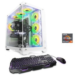 CSL Gaming-PC »Levitas V29203« weiß Inkl. Maus, Tastatur, 300 MBit/s WLAN-Karte