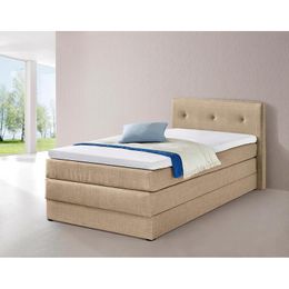 Hapo Boxspringbett mit Bettkasten beige
