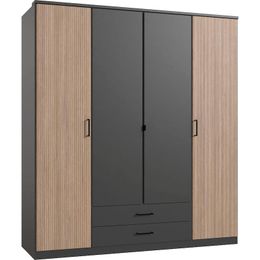 wimex Kleiderschrank &raquo;Fulda, 135 oder 180/58/199cm, 2 Schubladen, Made in Germany&laquo; mit Kranzleiste, besonderer Look durch Multiplex Optik, mit oder ohne 