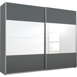 Rauch Schwebetürenschrank »Quadra« mit Spiegelelementen grau metallic/Spiegel