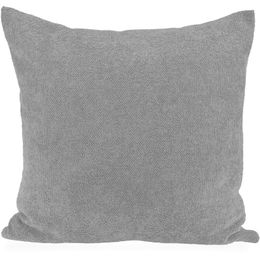 HOCK Dekokissen &raquo;Lotte&laquo; Sofakissen inkl. F&uuml;llung, 60x60cm, Boucl&eacute; einfarbig, olive, Dekokissen grau Polyester