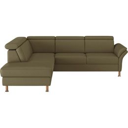 Home Affaire Ecksofa &raquo;Calypso L-Form&laquo; mit Relaxfunktion motorisch im Sofa 2,5- Sitzer gr&uuml;n 100% Polyester