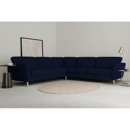 Home Affaire Ecksofa »MARSEILLE 278/278 cm, L-Form, Webstoff, Flachgewebe, Filzoptik« gleichschenklig, Massivholzbeine, Landhausstil,...