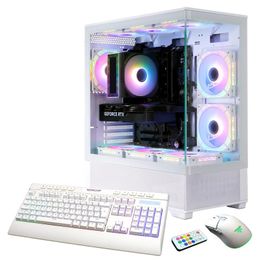 GAMEMAX Gaming-PC »Vista AW 7505« Windows 11, DDR5 RAM, Gen4 SSD weiß WLAN AX 802.11a/b/g/n/ac/ax (Wi-Fi 6) & Bluetooth 5.3, 850 Watt 80+ Gold...