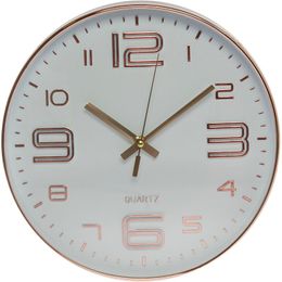 MyFlair M&Ouml;BEL & ACCESSOIRES Wanduhr &raquo;"Ross"&laquo; ros&eacute;/gold, rund, &Oslash; 30.5 cm, modern, dekorativ in K&uuml;che & Wohnzimmer rosa