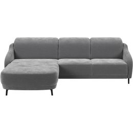Sit & More sit&more Ecksofa &raquo;Blues L-Form&laquo; wahlweise mit Klapptisch und USB grau 100% Polyester
