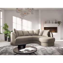Sit & More SIT&MORE Ecksofa »Samba L-Form« moderne organische Form, inkl. 7 loser Rückenkissen taupe