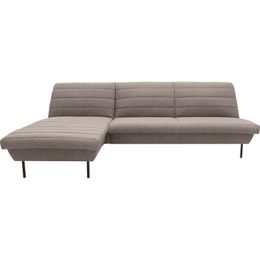 LOOKS by Wolfgang Joop Ecksofa »LOOKS IX L-Form« Quersteppung, ohne Armlehnen beige/braun