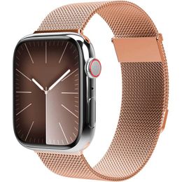 VONMÄHLEN VONMÄHLEN Smartwatch-Armband »Watch Strap - Milanese Loop 2 - Armband für Apple Watch 38 / 40 / 41mm« Rosegold