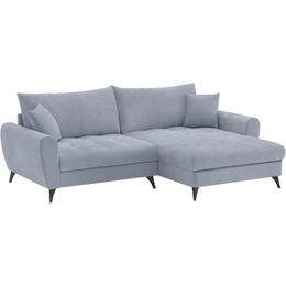 MR. COUCH Ecksofa »Blackburn II, L-Form« Mit Kaltschaumpolsterung bis 140 kg belastbar Memphis 1676 blue grey
