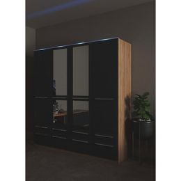 Priess Kleiderschrank »Schrank Garderobe Wäscheschrank Barcelona in 5 Breiten« viel Stauraum, geräumige Schubkästen, mit Spiegel, MADE IN GERMANY...