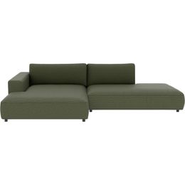 Musterring Ecksofa »Lucia« verschiedene Farben, großer Longchair mit Armlehne, B330 x T190 cm oliv