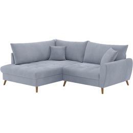 MR. COUCH Ecksofa »Blackburn II, L-Form« Mit Kaltschaumpolsterung bis 140 kg belastbar Memphis 1676 blue grey