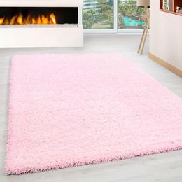 Ayyildiz Teppiche Hochflor-Teppich &raquo;Life Shaggy 1500&laquo; rechteckig 30 mm H&ouml;he Langflor, uni, gro&szlig;e Farbauswahl, robust, auch als L&auml;ufer und in rund pink Kunstfaser