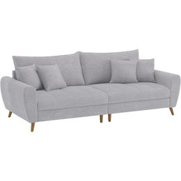 MR. COUCH Big-Sofa »Blackburn II« Wahlweise mit Kaltschaumpolsterung bis 140 kg belastbar Stripes 8637 warm grey