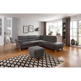 Home Affaire Ecksofa »Soleo L-Form« komfortabel durch Trapezecke mit Relaxfunktion, auch mit Bettfunktion steel