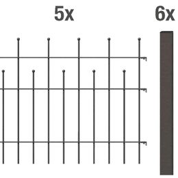 Alberts Metallzaun »Madrid« Höhe: 49, 5, 73, 5 und 98, 5 cm, Gesamtlänge: 10 m, zum Aufschrauben grau