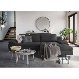 Sit & More SIT&MORE Ecksofa »Latigo L-Form« mit Mega-Recamiere, wahlweise mit Bettfunktion und Bettkasten anthrazit