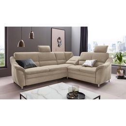 Places of Style Ecksofa »Cardoso L-Form« Federkern, wahlweise mit Bett, Schubkasten, teilweise Relaxfunktion beige