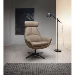 BETYPE Drehsessel »Be Organic High Back, Loungesessel, Hochlehnsessel« in elegantem Design mit Drehfunktion taupe