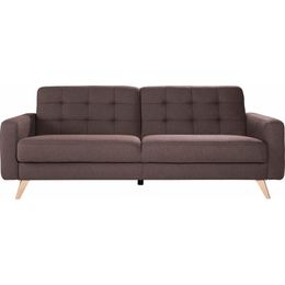 exxpo - SOFA FASHION 3-Sitzer »Nappa, kompakt und komfortabel, bequem, zeitloses Design, L-Form« tolle Detailverarbeitung, mit Bettfunktion und...