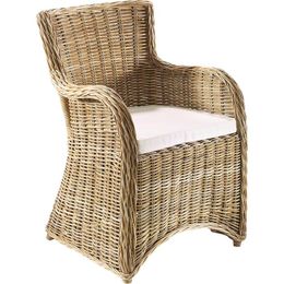 Locker Sessel &raquo;Bristol&laquo; Rattan grau