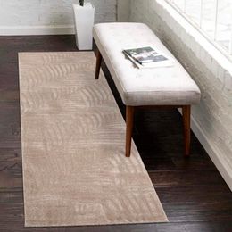 Carpet City Teppich &raquo;Frise&eacute;-Teppich FANCY 648&laquo; rechteckig 12 mm H&ouml;he L&auml;ufer, Kurzflor, 3D-Optik, Kreisf&ouml;rmiges Muster, Wohnzimmer Beige...