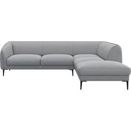 FLEXLUX Ecksofa &raquo;Belle Designsofa, L-Form, B/T 268/209 cm&laquo; Skandinavisches Design, In hochwertiger Verarbeitung grau 100% Polyester