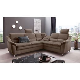 Places of Style Ecksofa »Cardoso L-Form« Federkern, wahlweise mit Bett, Schubkasten, teilweise Relaxfunktion chocco