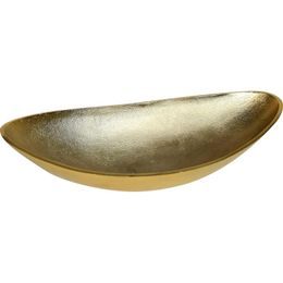 Home Affaire Dekoschale »Julia« aus Aluminium, oval goldfarben