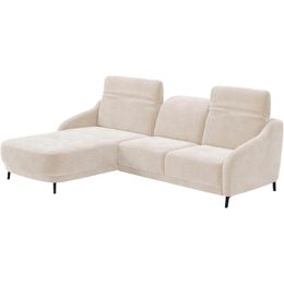 Sit & More SIT&MORE Ecksofa »Blues L-Form« wahlweise mit Klapptisch und USB beige