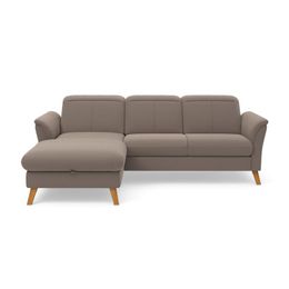 Sit & More sit&more Ecksofa &raquo;Romero L-Form&laquo; wahlweise mit oder ohne Relax-Funktion, Bettfunktion, Bettkasten grau 90% Polyester 10%Polyamid