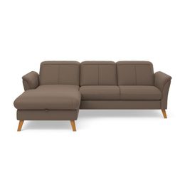 Sit & More SIT&MORE Ecksofa »Romero L-Form« wahlweise mit oder ohne Relax-Funktion, Bettfunktion, Bettkasten chocco