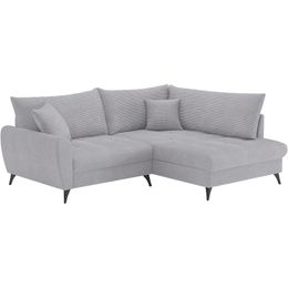 MR. COUCH Ecksofa »Blackburn II, L-Form« Mit Kaltschaumpolsterung bis 140 kg belastbar Stripes 8637 warm grey