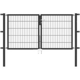 Alberts Zaundoppeltür »Flexo« 200 cm Breite, in versch. Höhen anthrazit