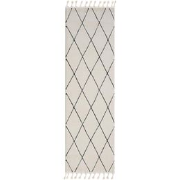 MyFlair MÖBEL & ACCESSOIRES Hochflor-Läufer »Moroccan Diamond« rechteckig 24 mm Höhe modern, marokkanisches Design, Rauten Muster, weich durch...