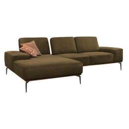 W.Schillig Ecksofa »run, Designsofa mit tollem Sitzkomfort, bequem, L-Form« mit Holzsockel, Füße in Schwarz pulverbeschichtet, Breite 279 cm...