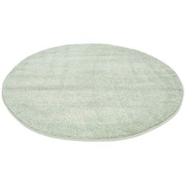 Carpet City Teppich &raquo;Moda Soft 2081&laquo; rund 11 mm H&ouml;he Kurzflor, Uni Farben, Weicher Flor gr&uuml;n Obermaterial: 100% Polypropylen &Oslash; 120 cm 1 Stk.