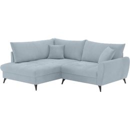 MR. COUCH Ecksofa »Blackburn II, L-Form« Mit Kaltschaumpolsterung bis 140 kg belastbar Novaclean Avanti 14 blue grey
