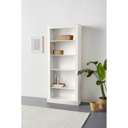 Home Affaire B&uuml;cherregal &raquo;Liotta&laquo; mit 4 verstellbare Einlegeb&ouml;den, aus massivem Kiefernholz wei&szlig; Home Affaire &ndash; Landhausm&ouml;bel von vintage bis modern