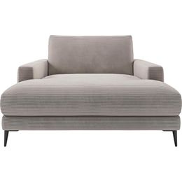 Inosign Chaiselongue »Downtown Loungemöbel zum Relaxen, B/T/H: 132/170/84 cm« auch in Bouclé, Cord und Easy care - leicht mir Wasser zu reinigen taupe