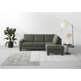 Home Affaire Ecksofa »Summer L-Form« mit Ottomane, mit oder ohne Bettfunktion und Bettkasten, Cord-Bezug olive