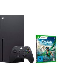 Xbox Konsolen-Set »Series X 1 TB + Avatar: Frontiers of Pandora« schwarz Erlebe die gewaltigen Wunder des Westlichen Grenzgebietes, eines nie zuvor...