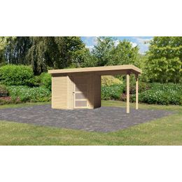 Karibu Gartenhaus &raquo;Schwandorf 3&laquo; aus hochwertiger nordischer Fichte beige Holzwerkstoff